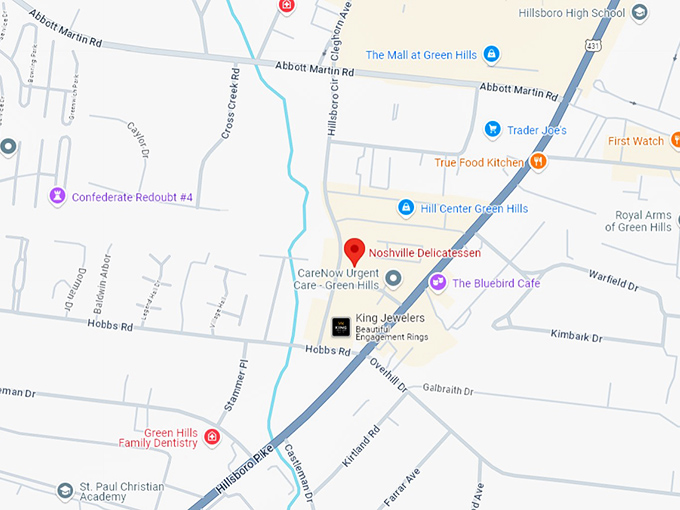 16. noshville delicatessen map