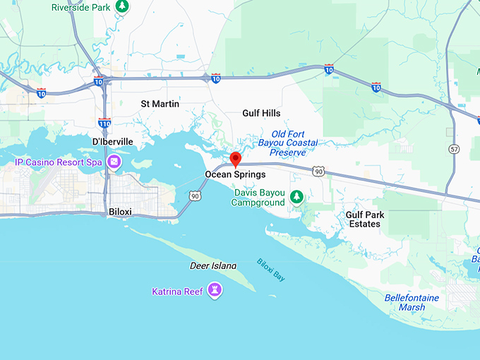 16. ocean springs map