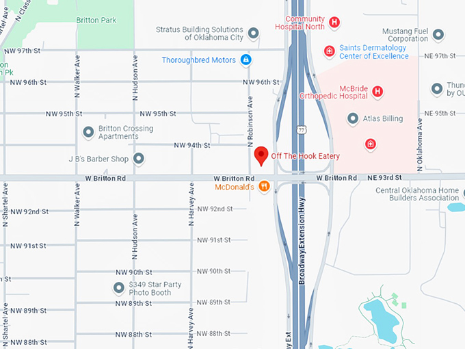 16. off the hook eatery map