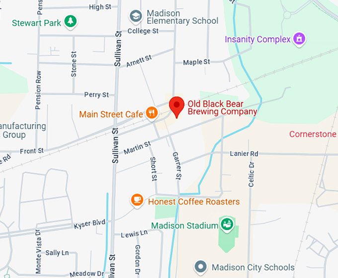 16. old black bear brewing company map