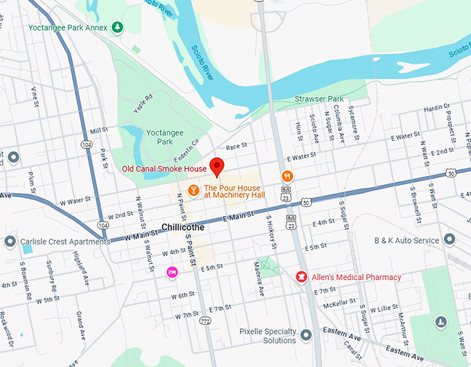 16. old canal smoke house map