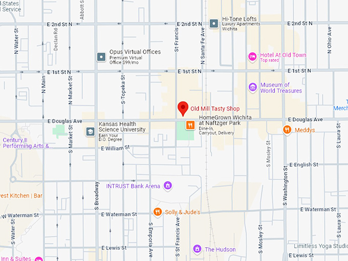 16. old mill tasty shop map
