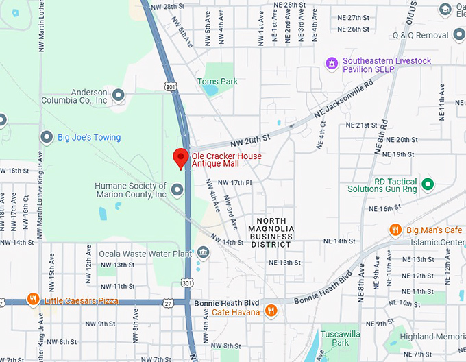 16. ole cracker house antique mall map
