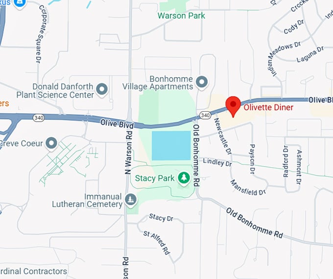 16. olivette diner map