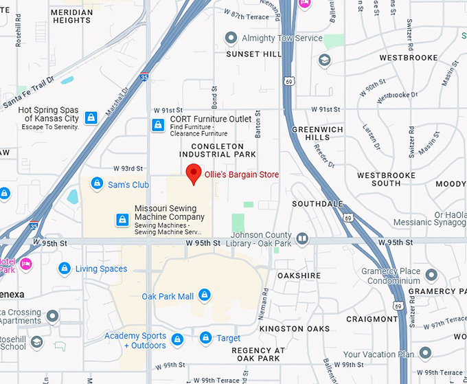 16. ollie's bargain store map