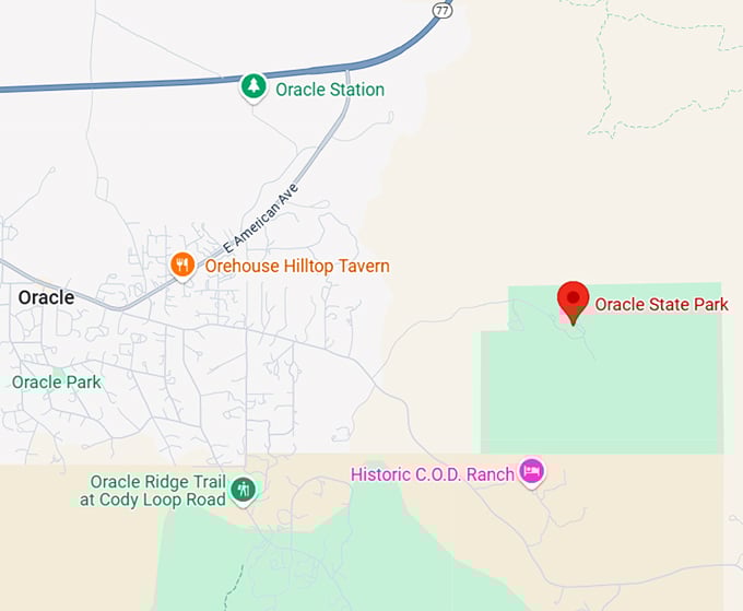 16. oracle state park map