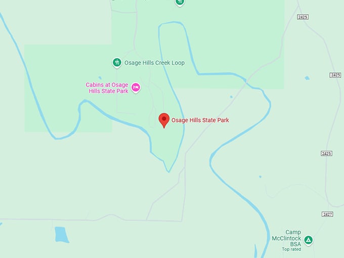 16. osage hills state park map