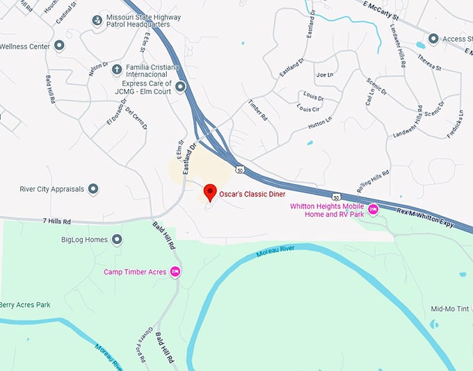 16. oscar's classic diner map