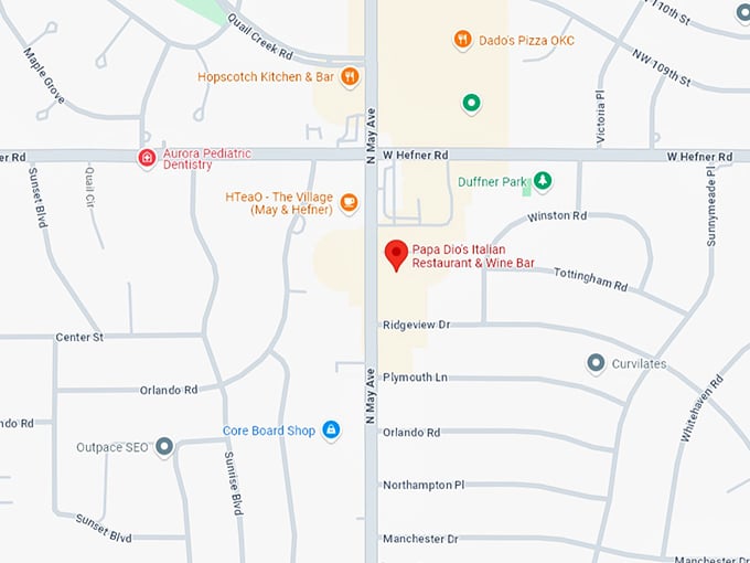 16. papa dio's italian restaurant & wine bar map