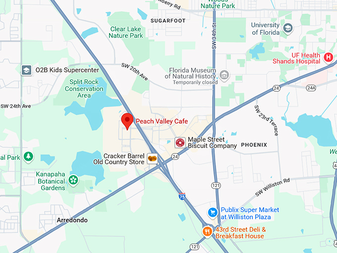16. peach valley cafe map