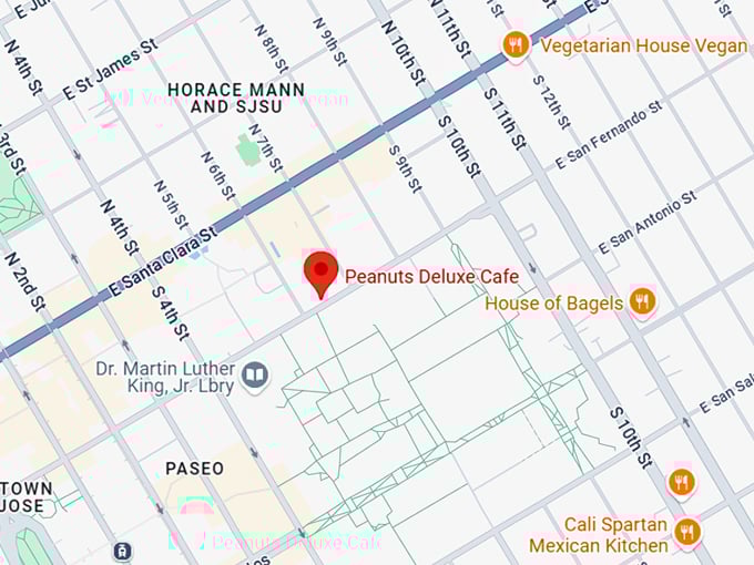 16. peanuts deluxe cafe map