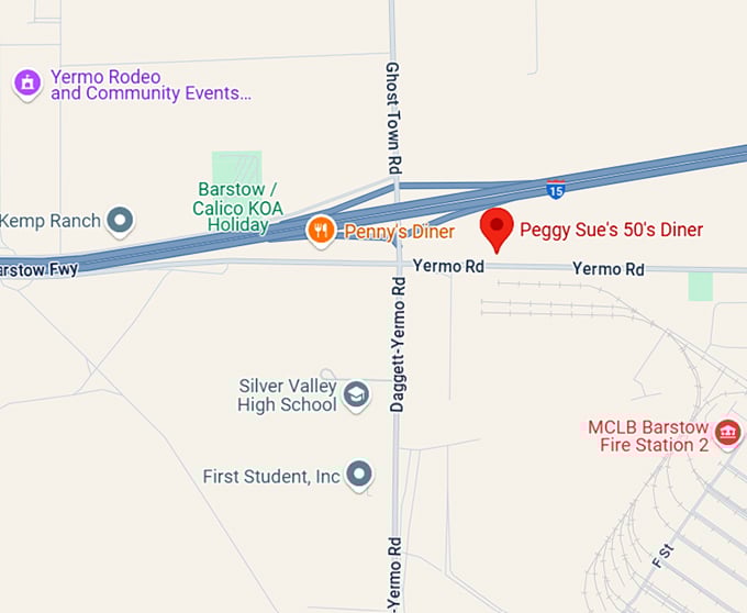 16. peggy sue's 50's diner map