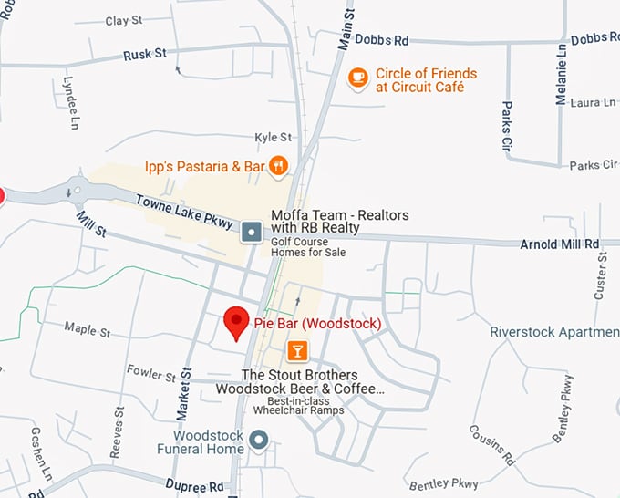 16. pie bar (woodstock) map