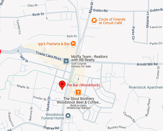 16. pie bar (woodstock) map