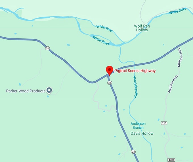 16. pig trail scenic byway map