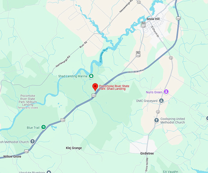 16. pocomoke river state park map