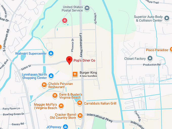 16. pop's diner co. map