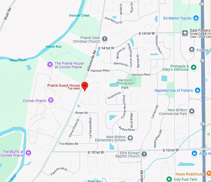 16. prairie guest house map