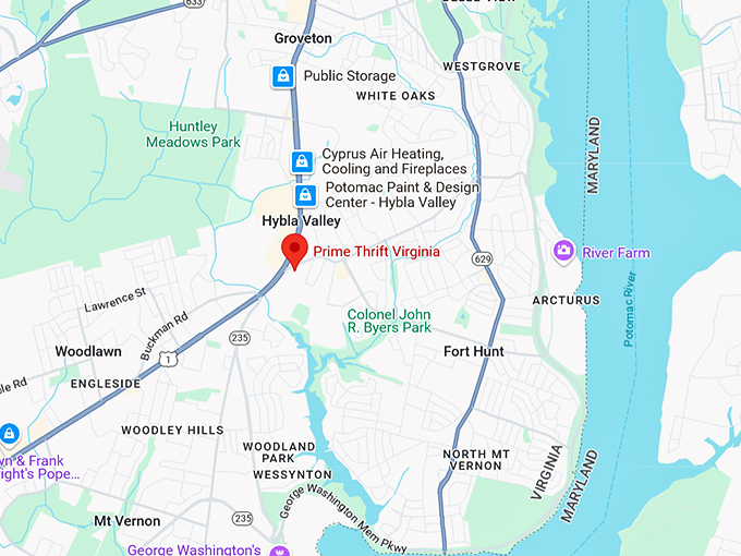 16. prime thrift virginia map