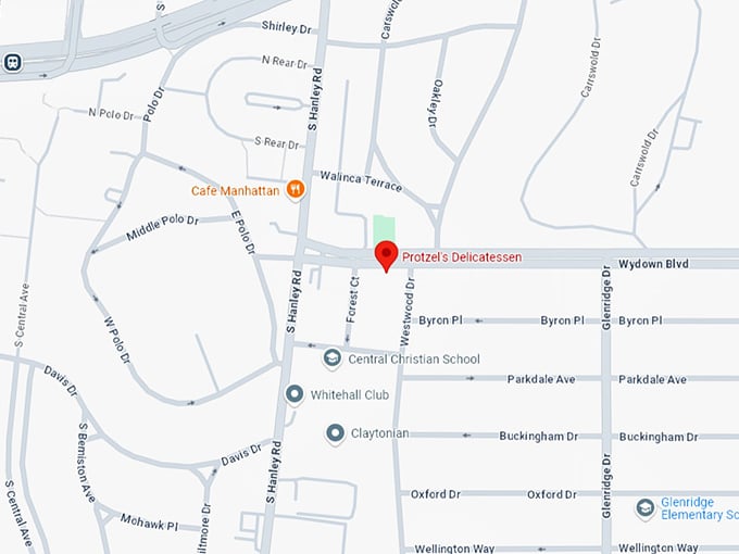 16. protzel's delicatessen map