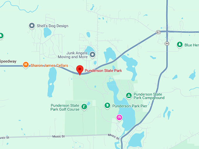 16. punderson state park map