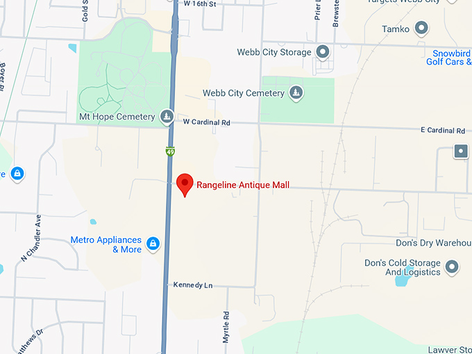 16. rangeline antique mall map