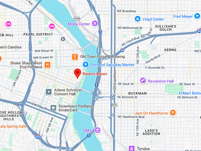 16. raven's manor map