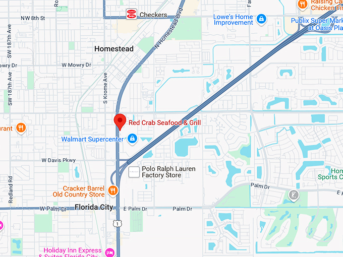 16. red crab seafood & grill map