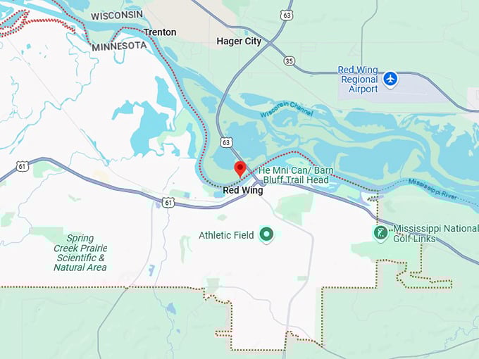 16. red wing map
