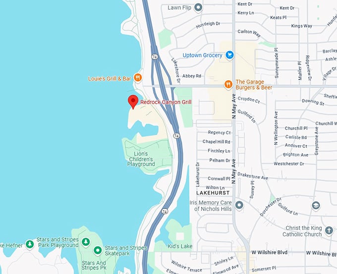 16. redrock canyon grill map