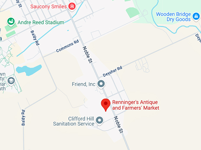 16. renninger's antique and farmers' market map