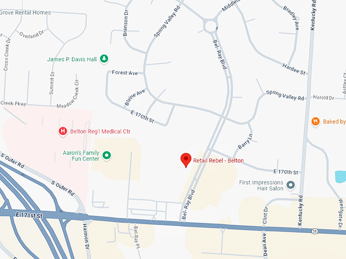 16. retail rebel belton map