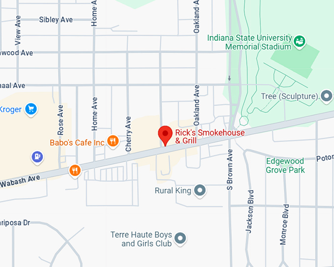 16. rick's smokehouse & grill map