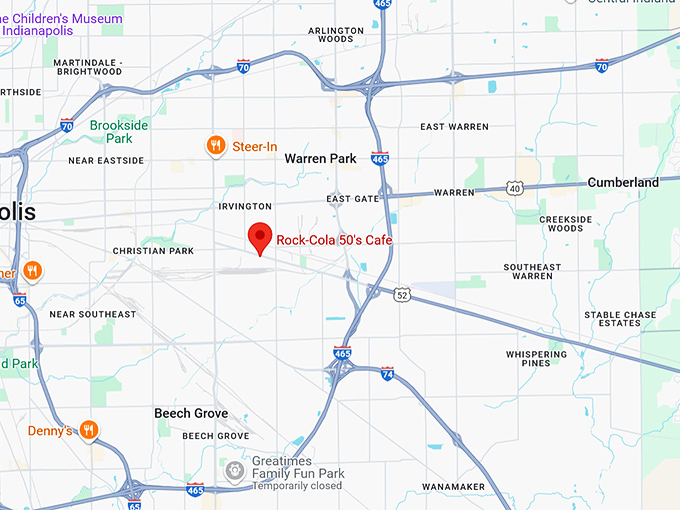 16. rock cola 50's cafe map