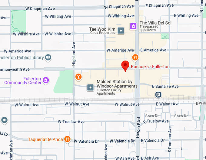 16. roscoe's fullerton map