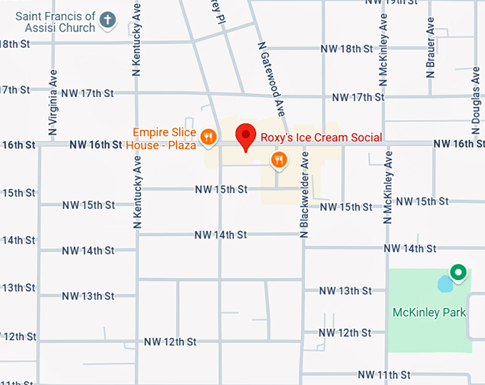 16. roxy's ice cream social (1732 nw 16th st) map