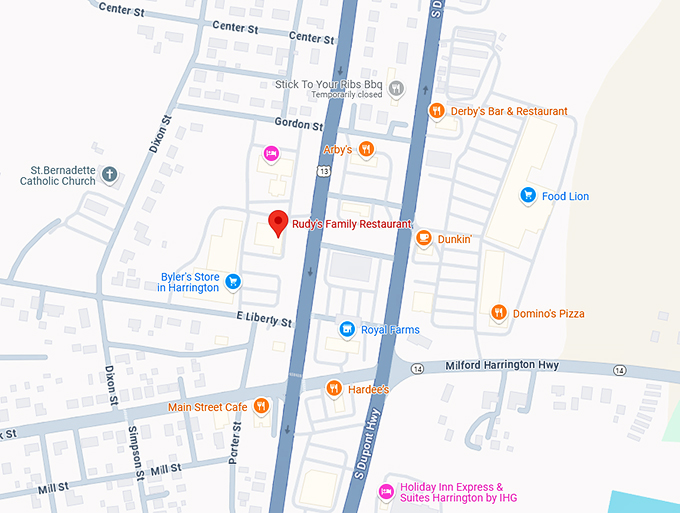 16. rudy's family restaurant map
