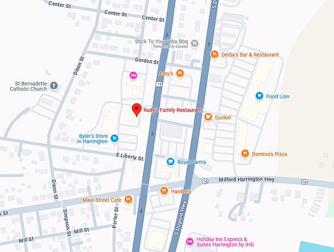 16. rudy's family restaurant map