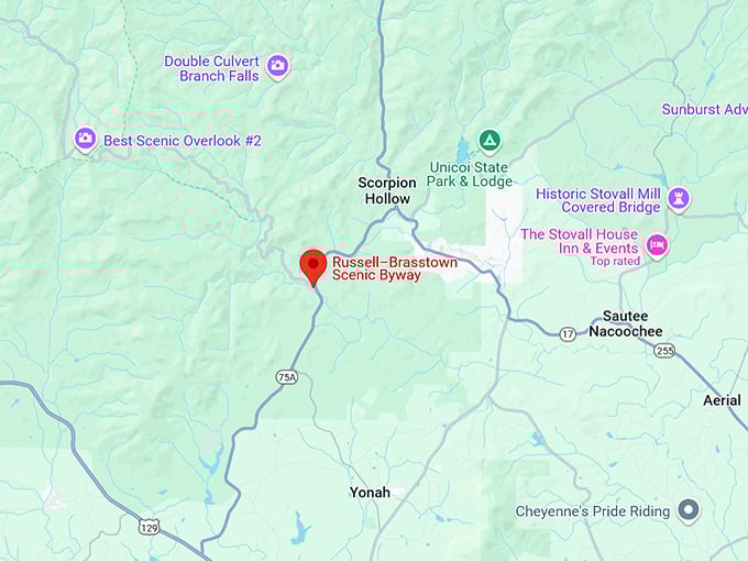 16. russell brasstown scenic byway map