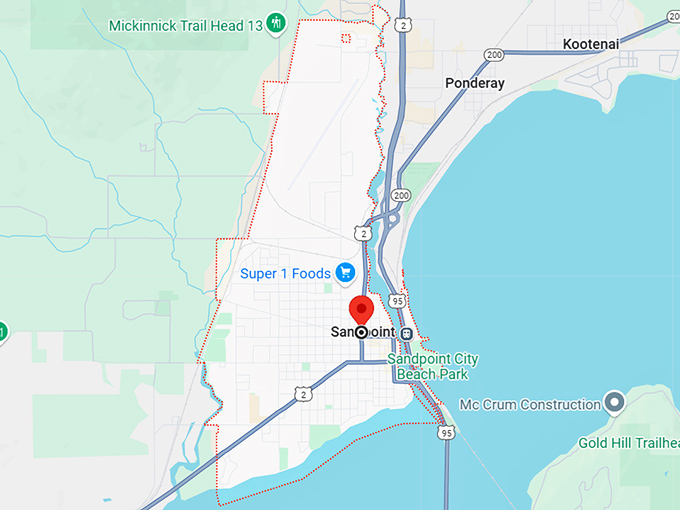16. sandpoint idaho map