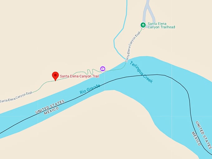 16. santa elena canyon trail map