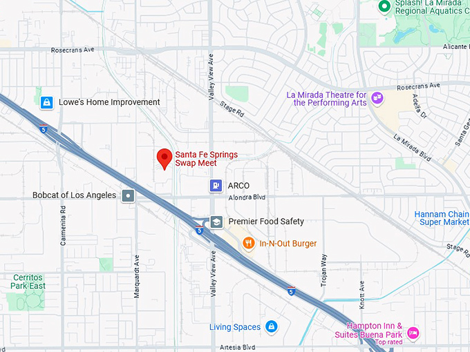 16. santa fe springs swap meet map