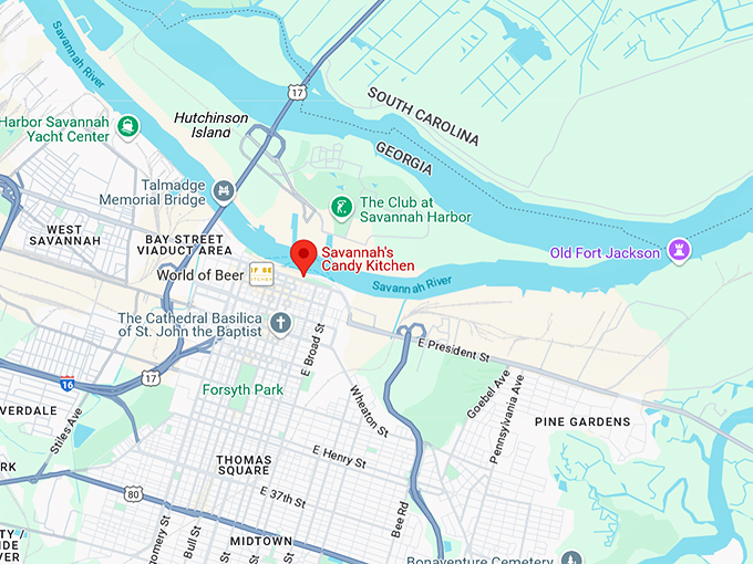 16. savannah's candy kitchen (225 e river st) map