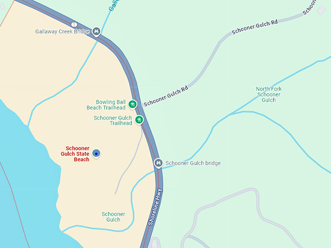 16. schooner gulch state beach map