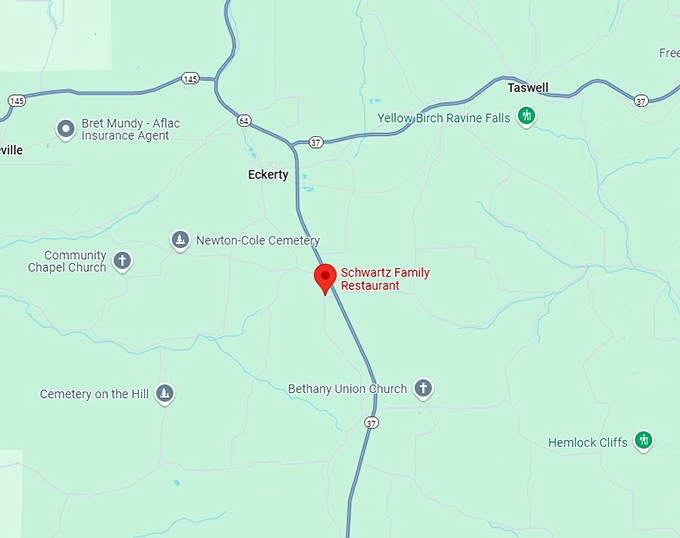 16. schwartz family restaurant map