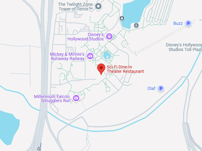 16. sci fi dine in theater restaurant map