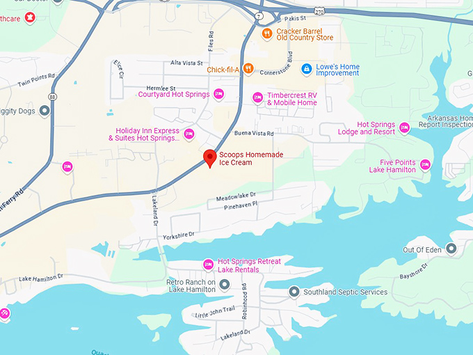 16. scoops homemade ice cream map