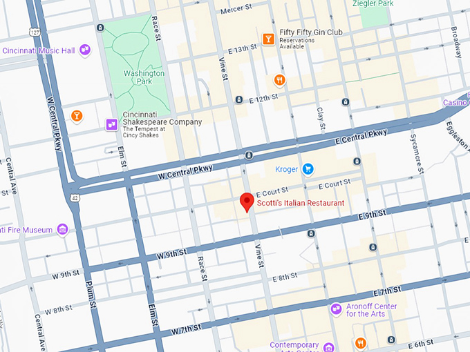 16. scotti's italian restaurant map
