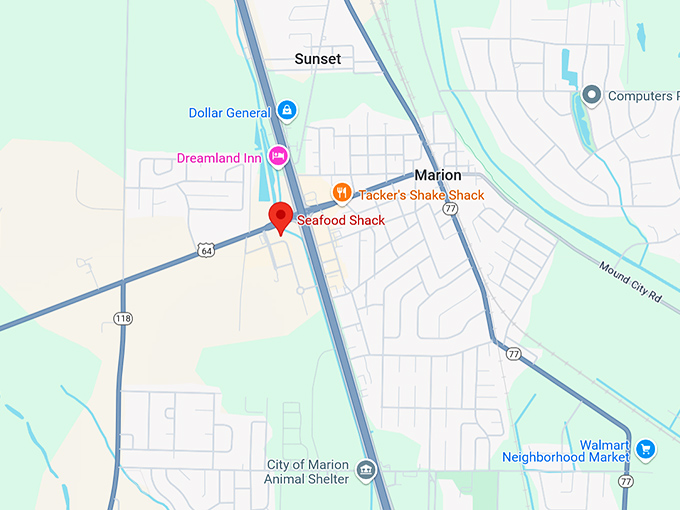 16. seafood shack map