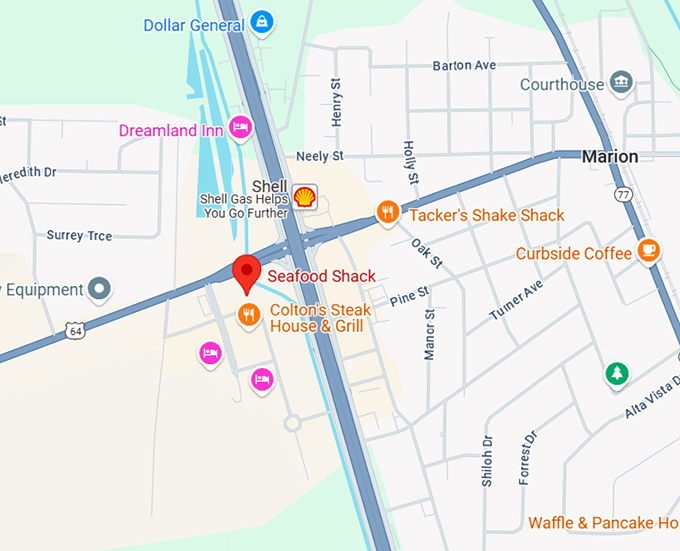 16. seafood shack map